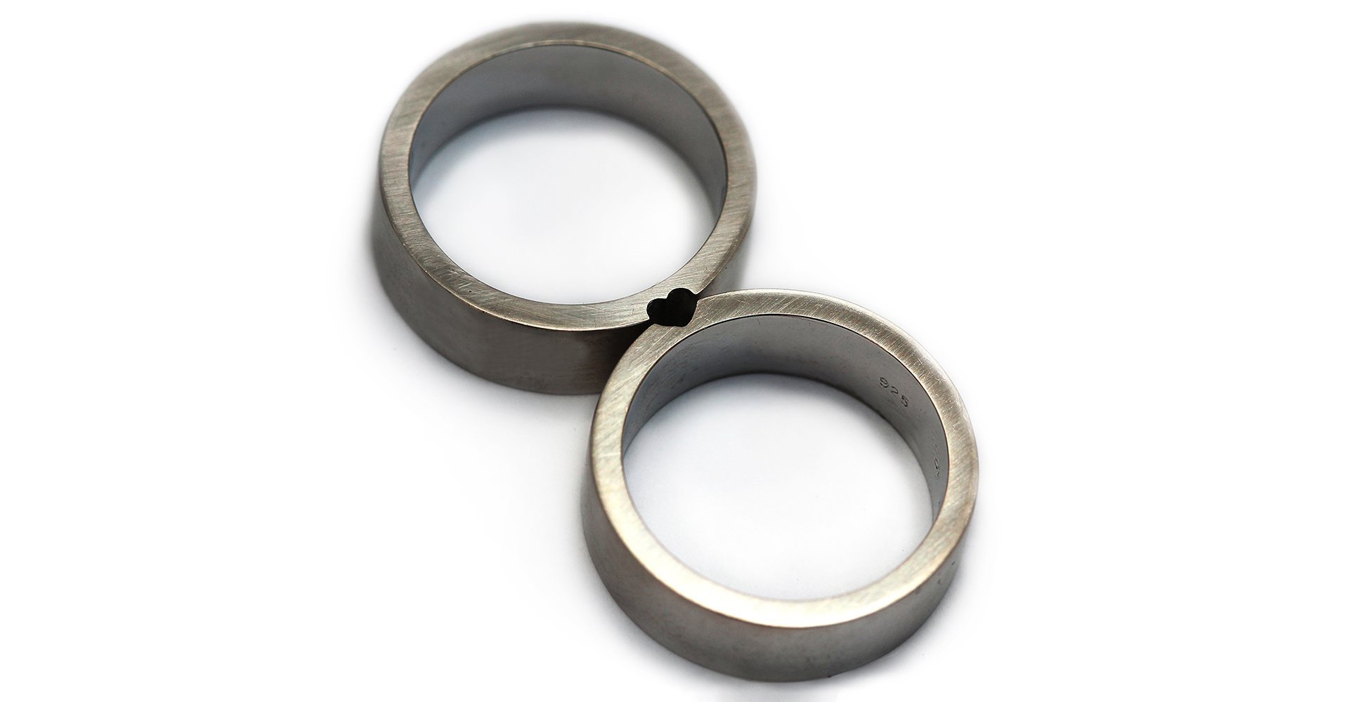 His and hers matching promise rings-Heart ring set for couples – Cadi ...