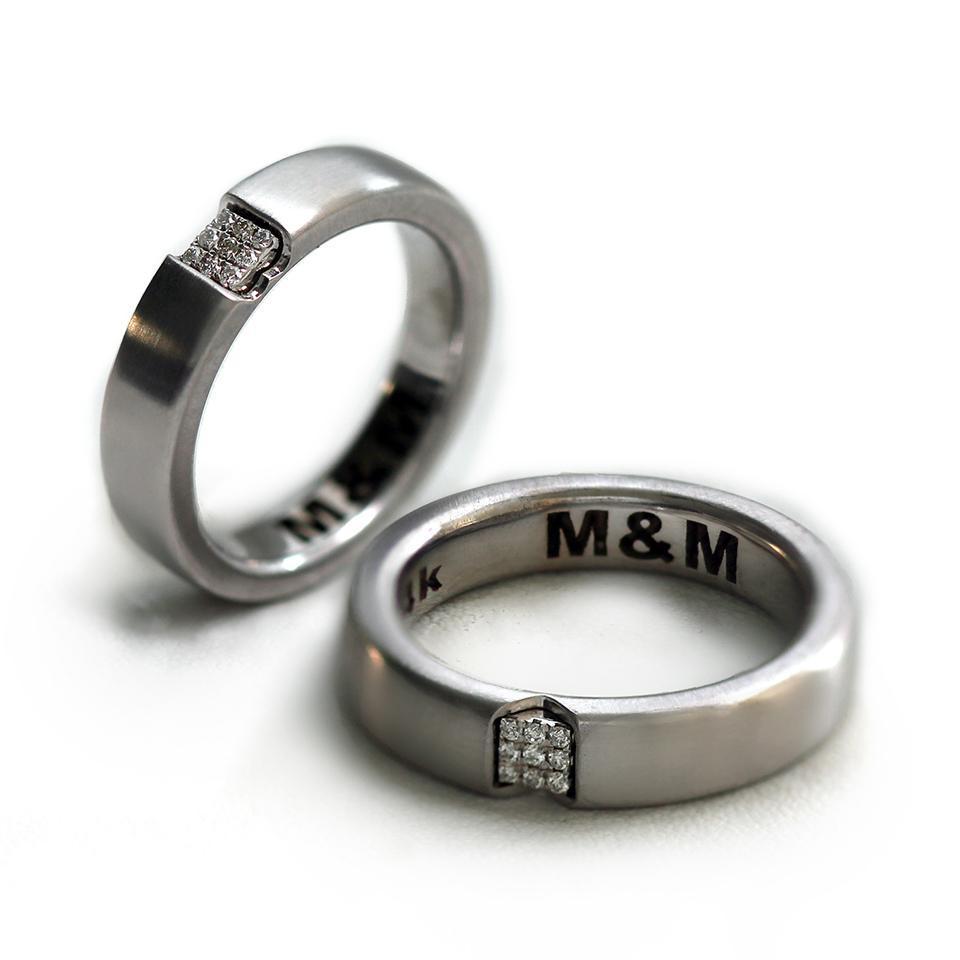 Matching couple rings - best men wedding bands 2019 – Cadi Jewelry