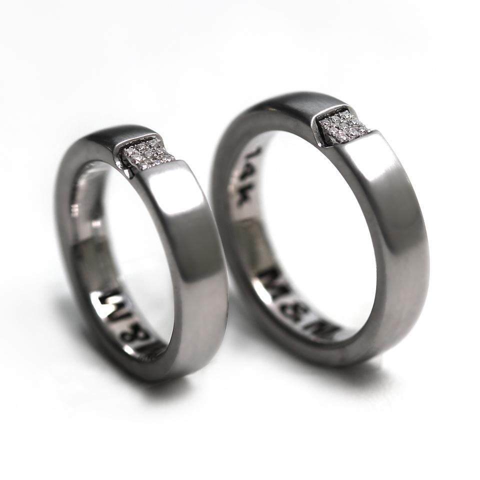 Matching couple rings - best men wedding bands 2019 – Cadi Jewelry