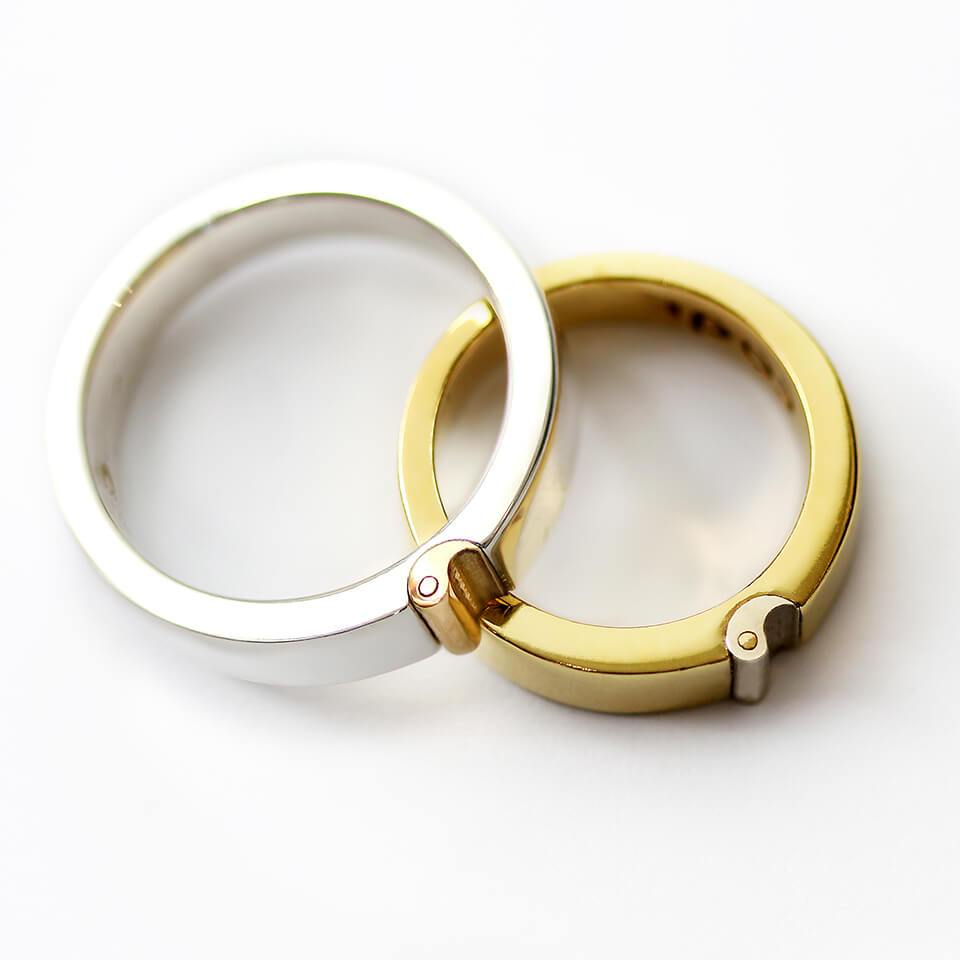 Yin Yang rings for couples - matching wedding rings set – Cadi Jewelry